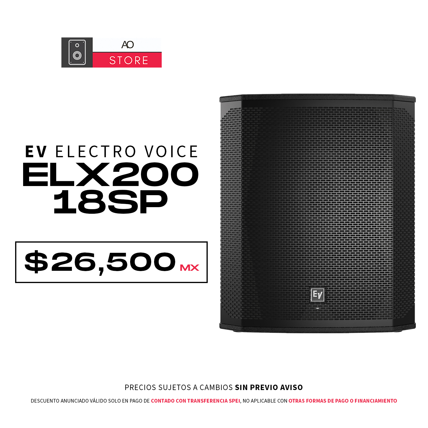 EV Electro Voice Elx200 18SP Subwoorfer Activo