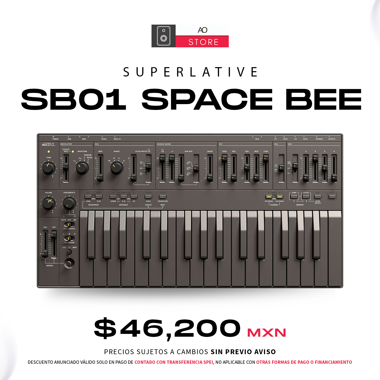 Superlative Sb01 Space Bee Sintetizador Analógico