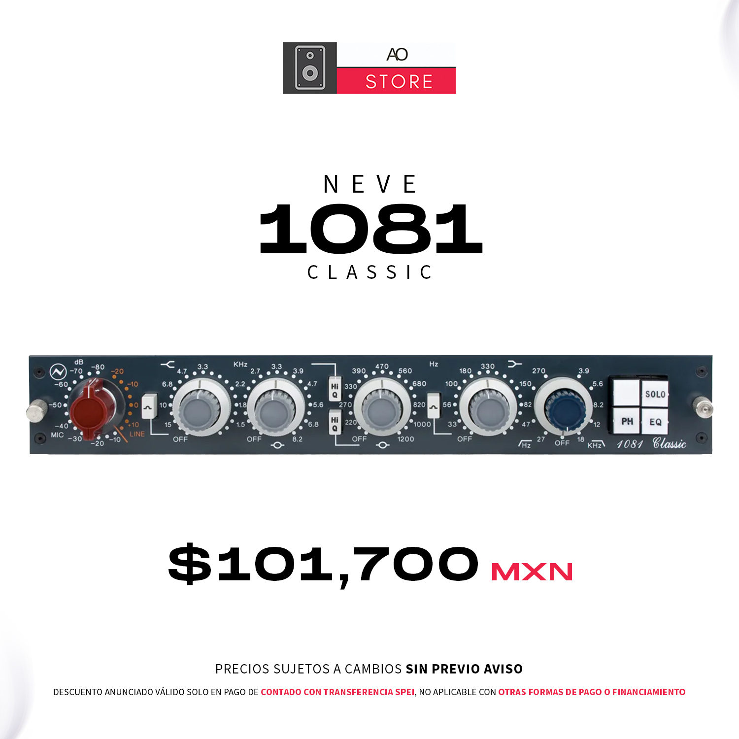 Neve 1081 Classic Preamplificador y Ecualizador