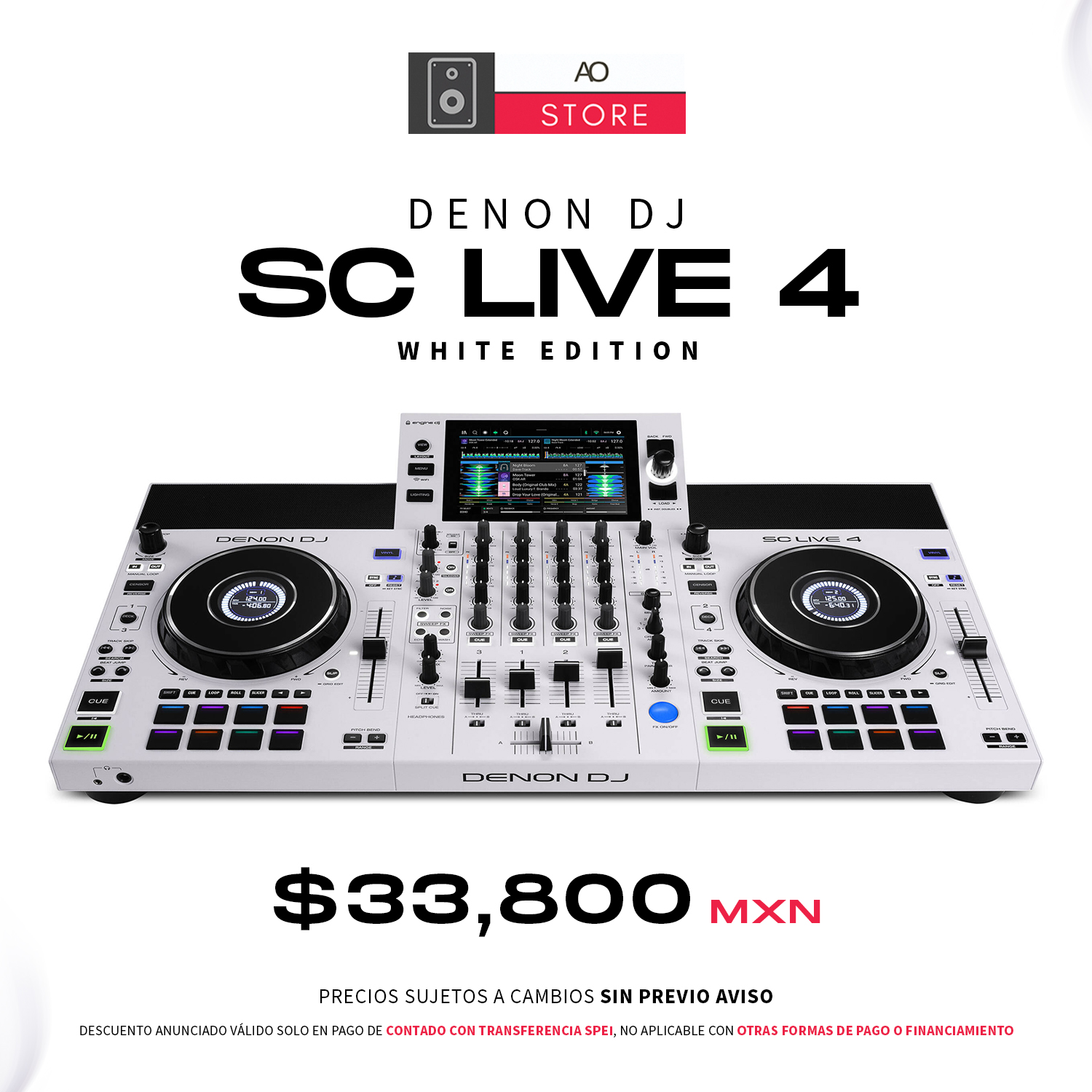 Denon DJ SC Live 4 Edición White Reproductor Multimedia de 4