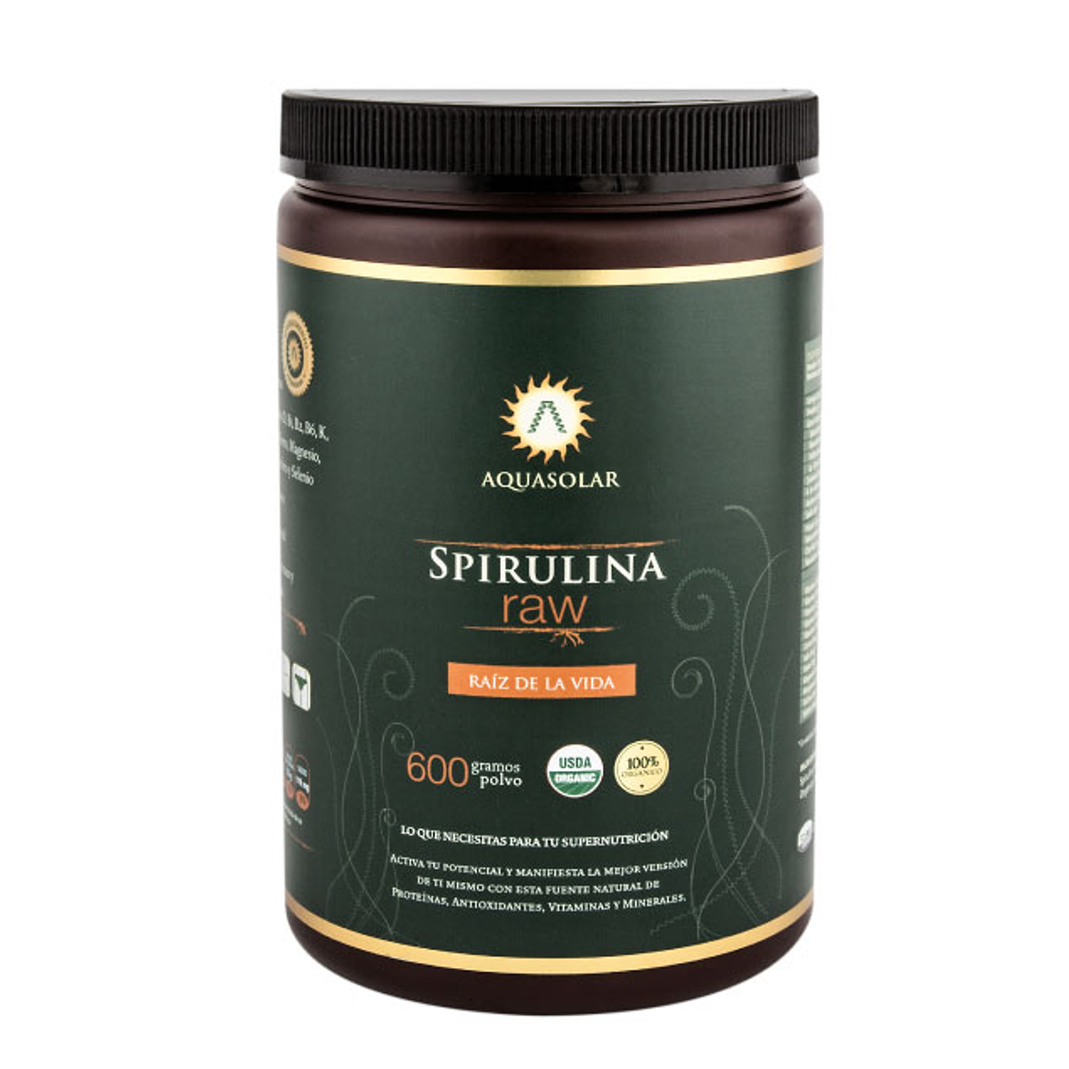 Spirulina Raw 600g polvo 100% Orgánico