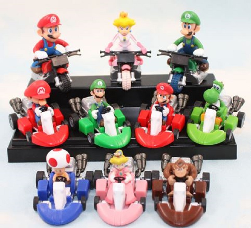 Mario Bros Set 10 Autos De Mario Kart