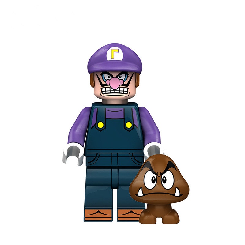 Mario Bros Lego Compatible Waluigi