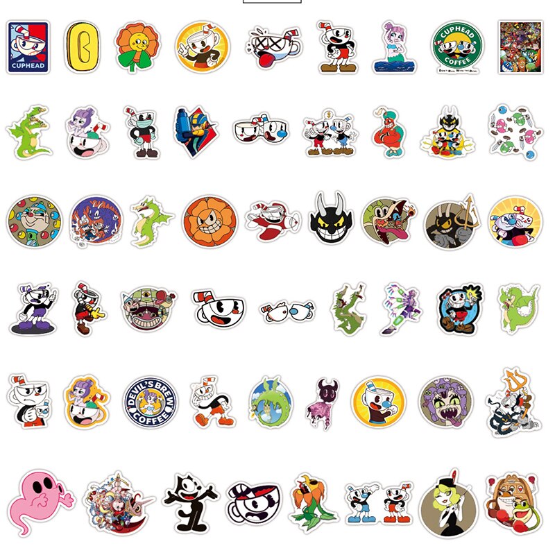 Cuphead Set de 50 Stickers