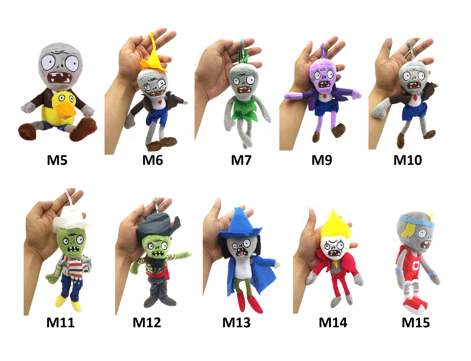 Plantas vs Zombies Peluche Zombie 18 CM (Modelo 5)