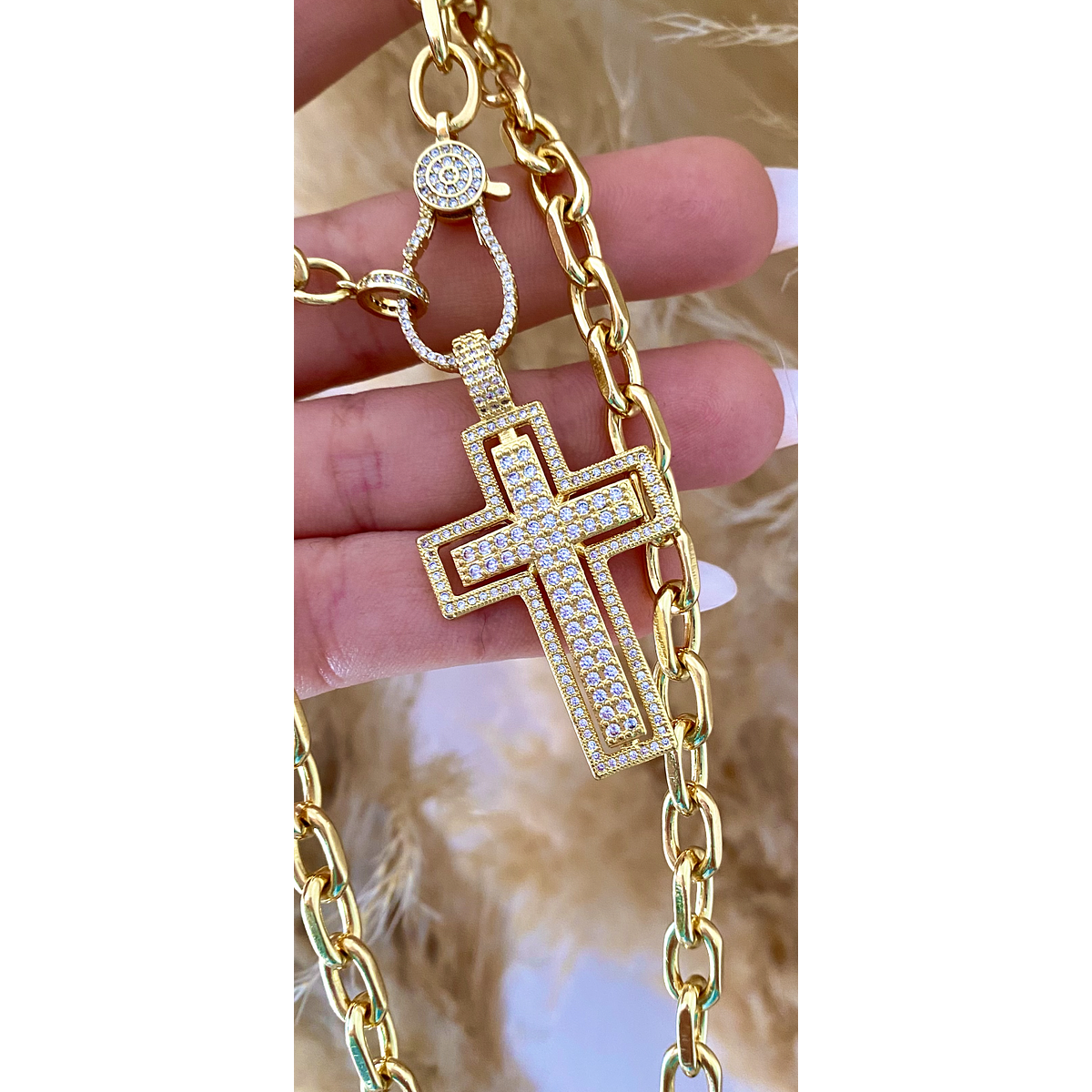 Collar Maxi Cruz Circones Gold