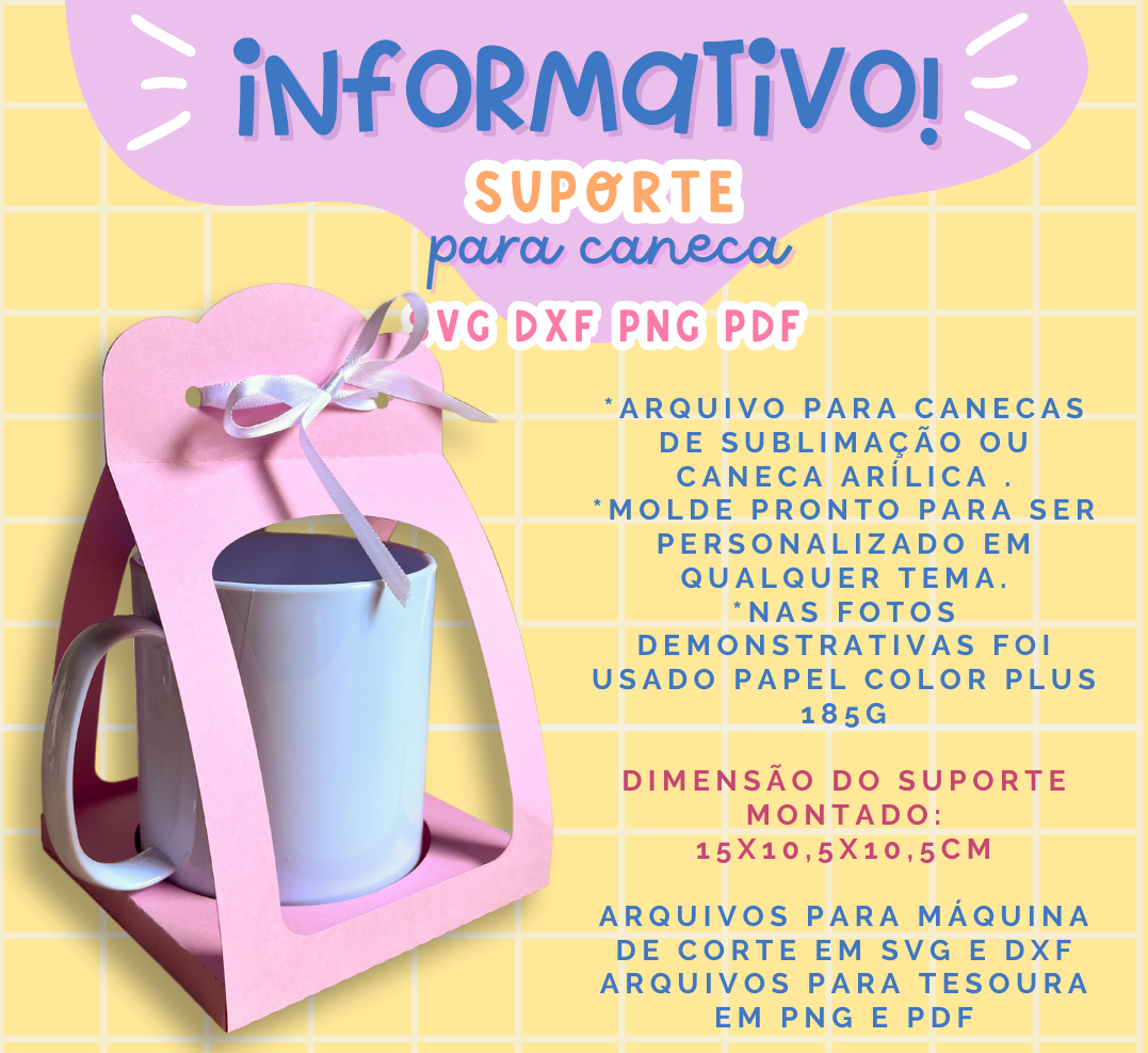 Arquivo de Corte Caixa Box para Caneca Pdf