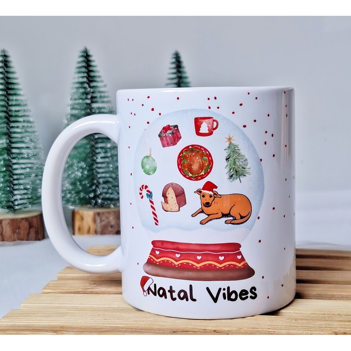 Arte Caneca Natal Vibes Arquivo em Jpg