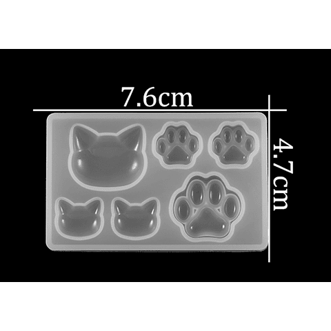 Molde de silicona pequeños dijes, GATITOS. Para resina, a...