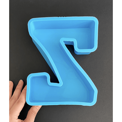 Molde de silicona letra Z grande, 15cm.