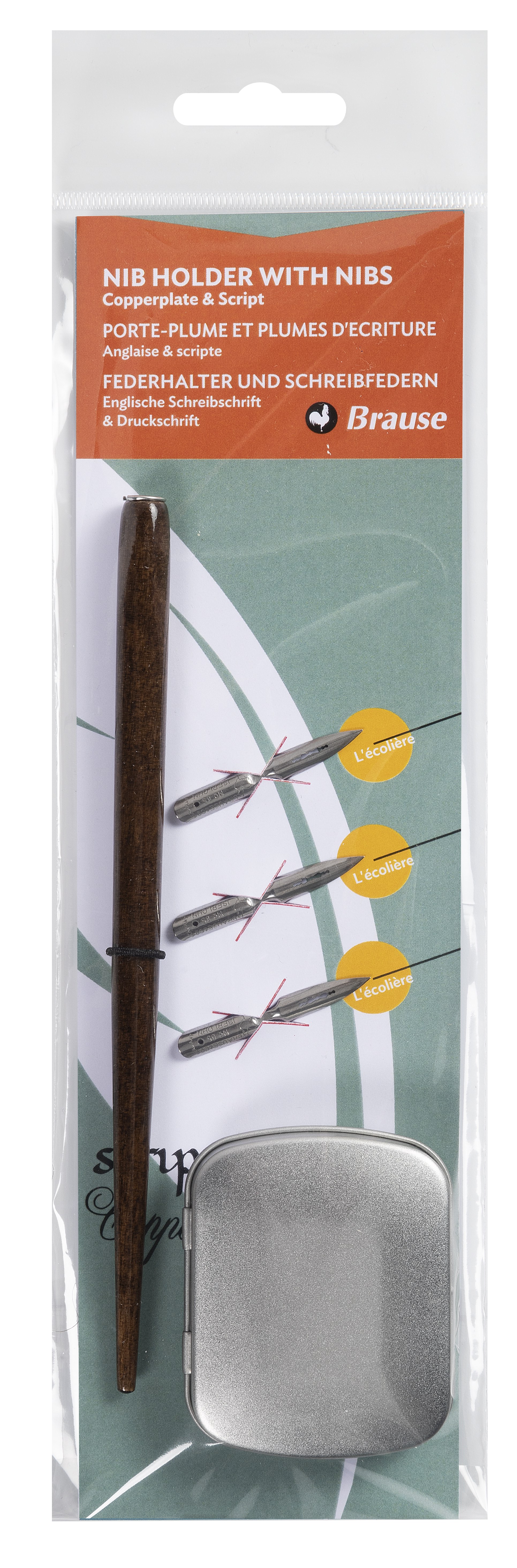 Set Porta pluma + 3 plumas + Cofre