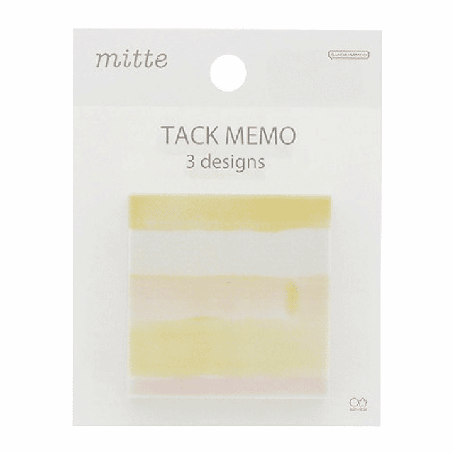 Square Bloc Sticky Notes Cream Yellow