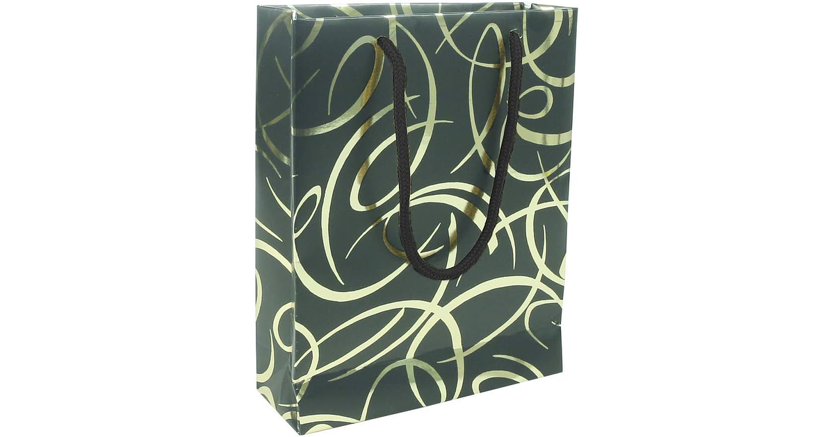 Bolsa de regalo, color negro y dorado