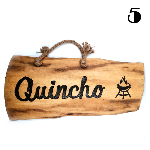 Quincho Letrero Rustico Grande