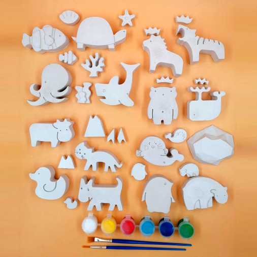 20 Animales + 13 Habitad de Yeso + PINTURA