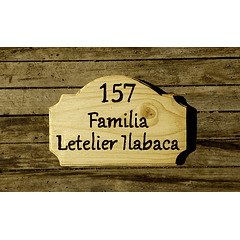 Letrero Madera 2 cm espesor