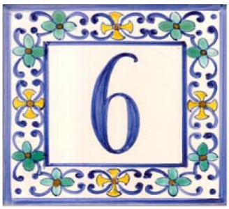 Tile with number