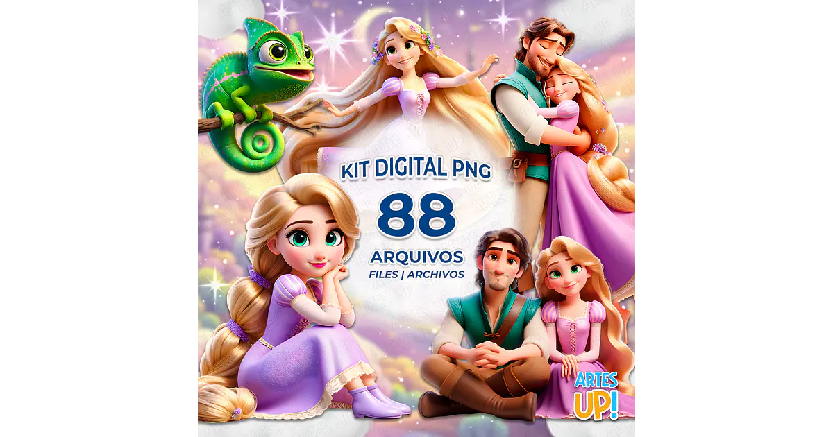 Tangled Rapunzel PNG Digital Kit