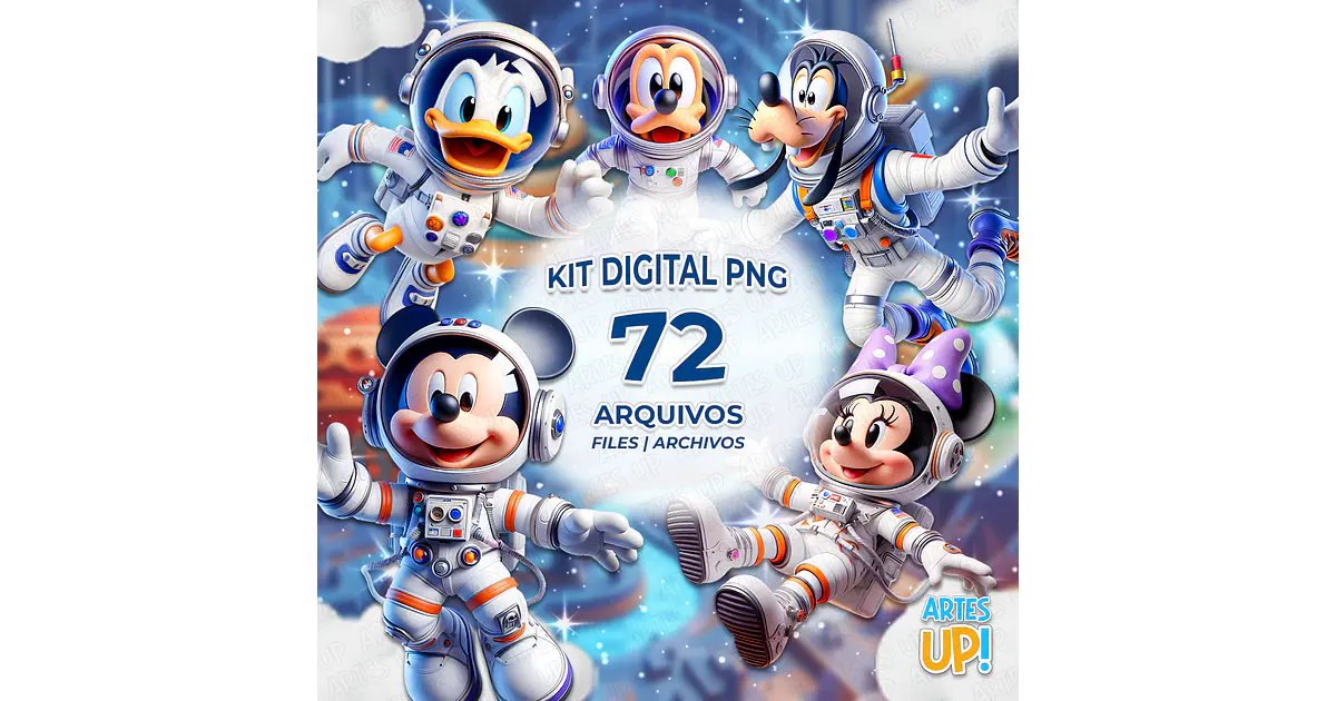 Mickey Astronaut PNG Digital Kit