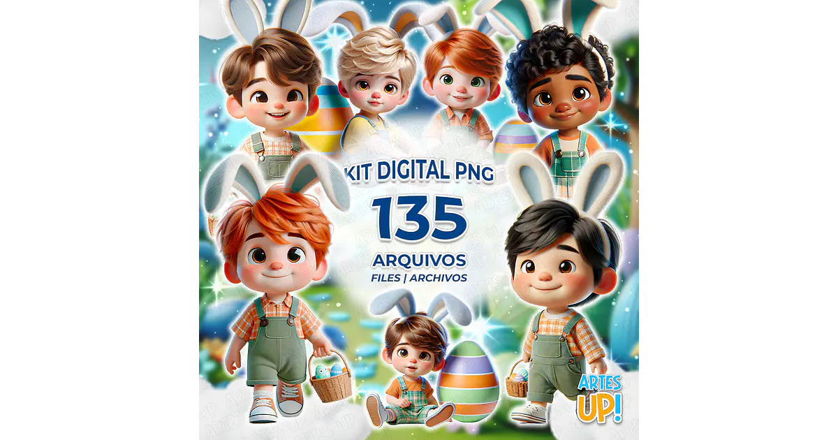 Easter Boy PNG Digital Kit