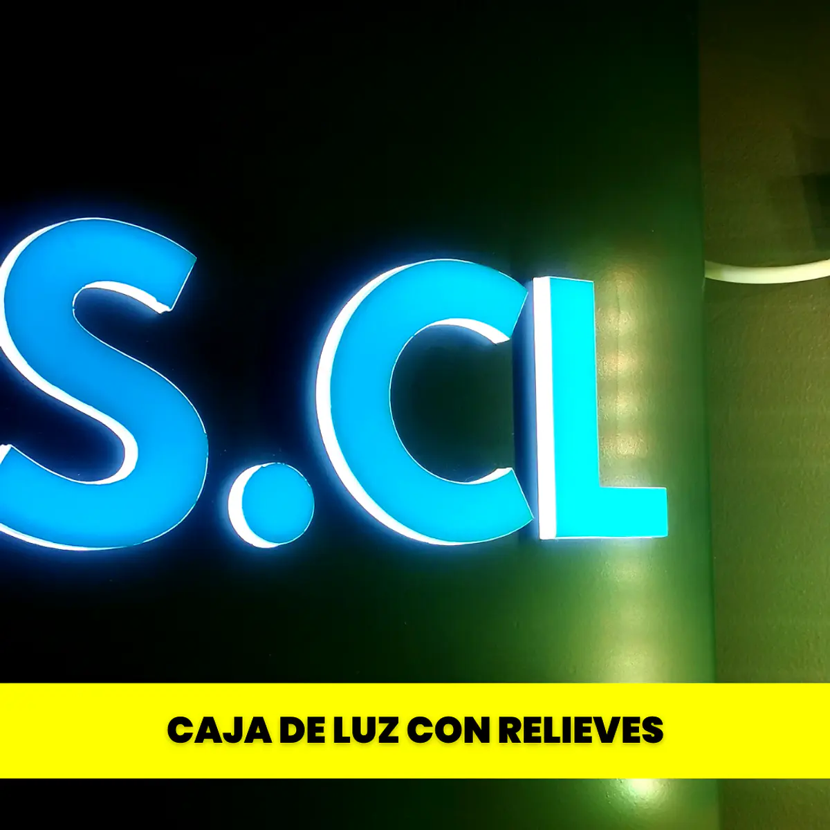 Letrero Caja de Luz con Relieves