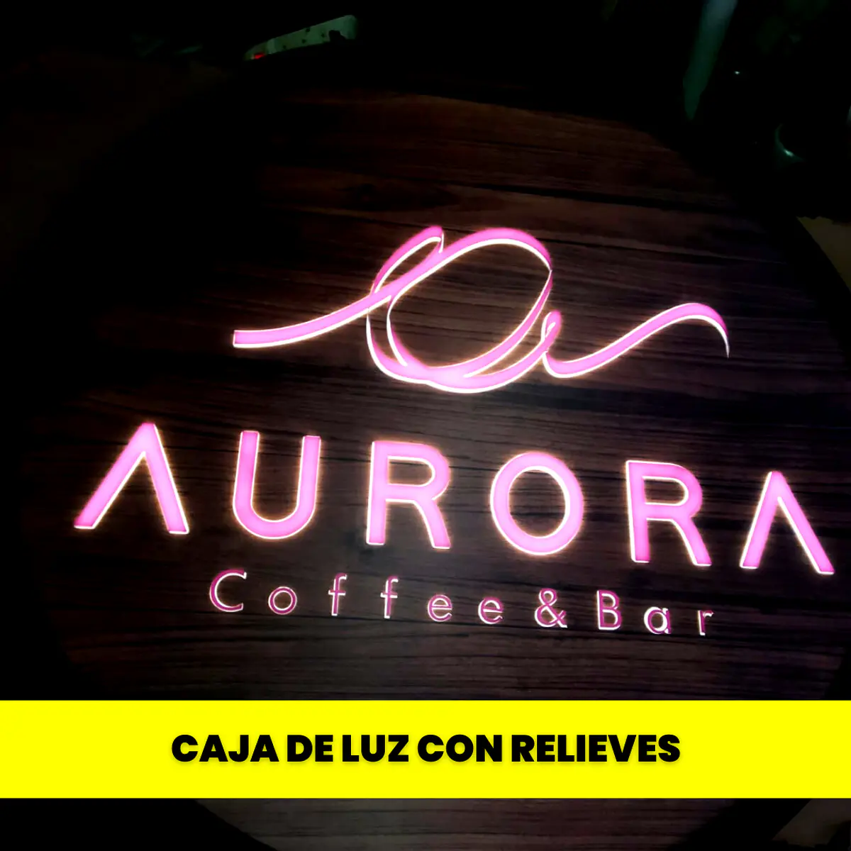 Letrero Caja de Luz con Relieves