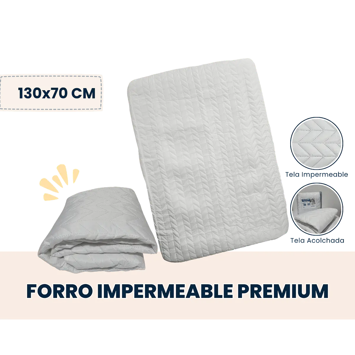 Forro Impermeable para colchón 70x130CM