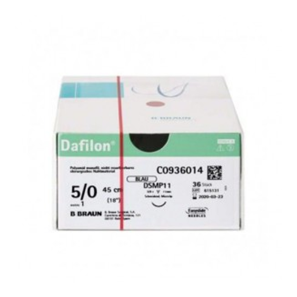 Sutura Dafilon 4/0 5/0 6/0 Braun