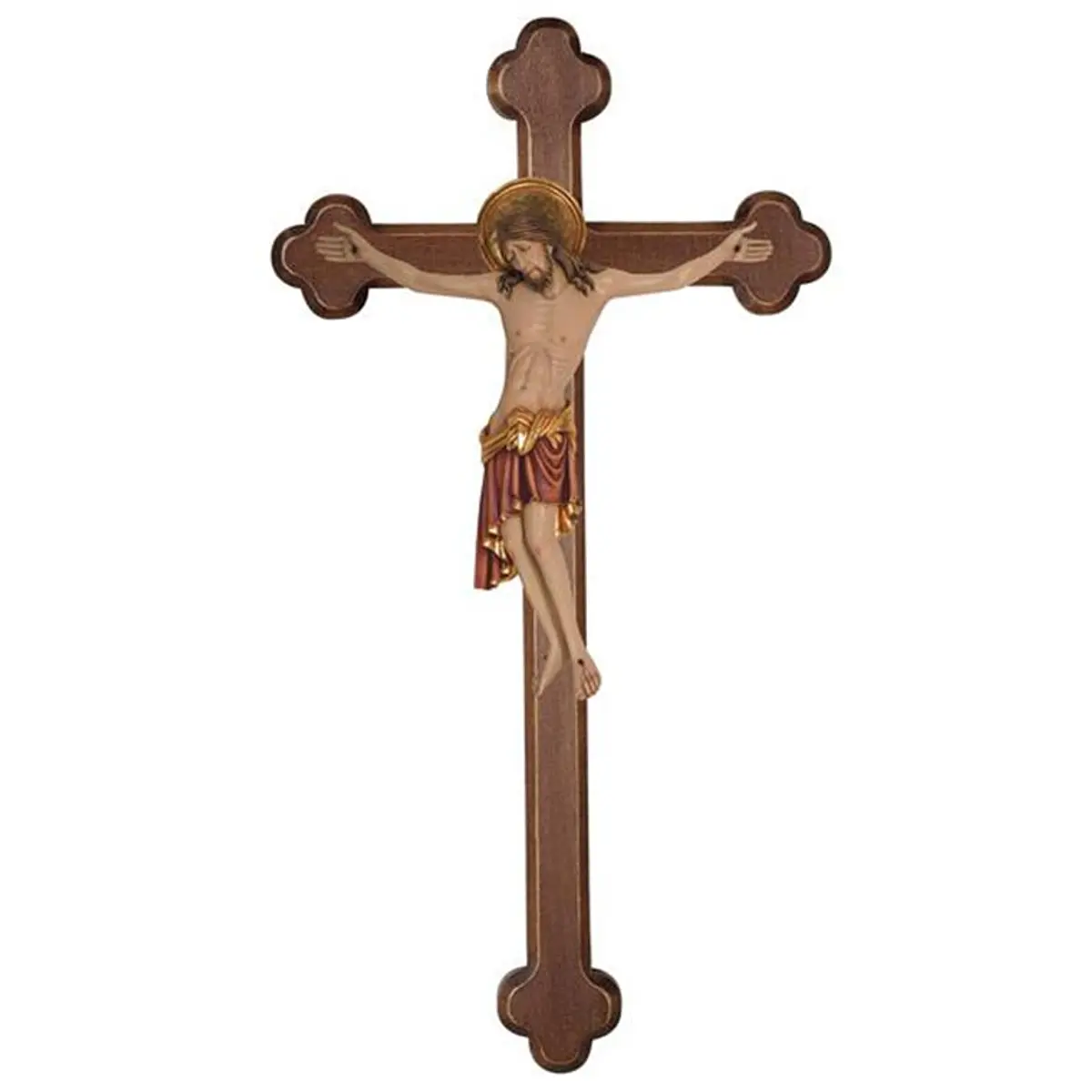 Crucifixo Cristo Cimabue cruz barroca - madeira