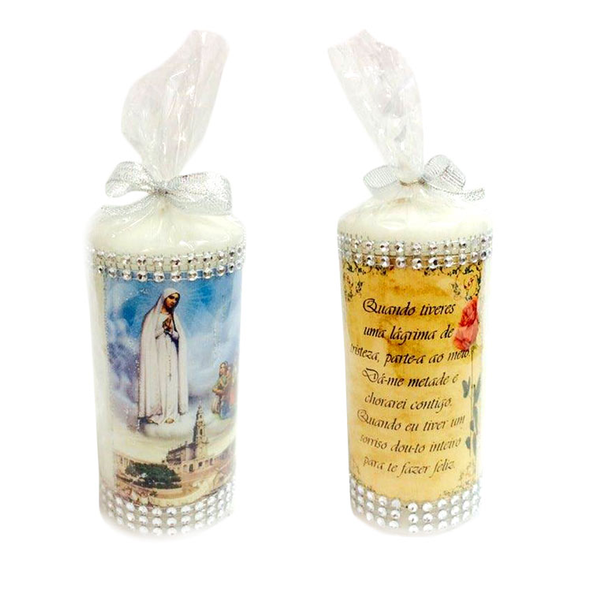 Vela decorativa Aparição de Fátima