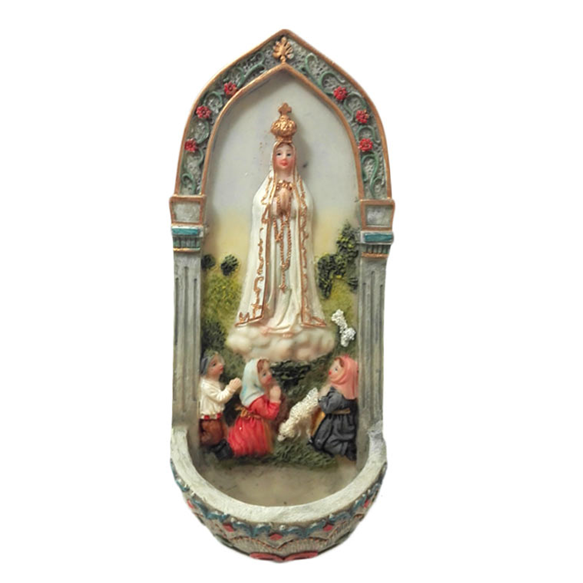 Sink for Holy Water with Apparition of Fatima