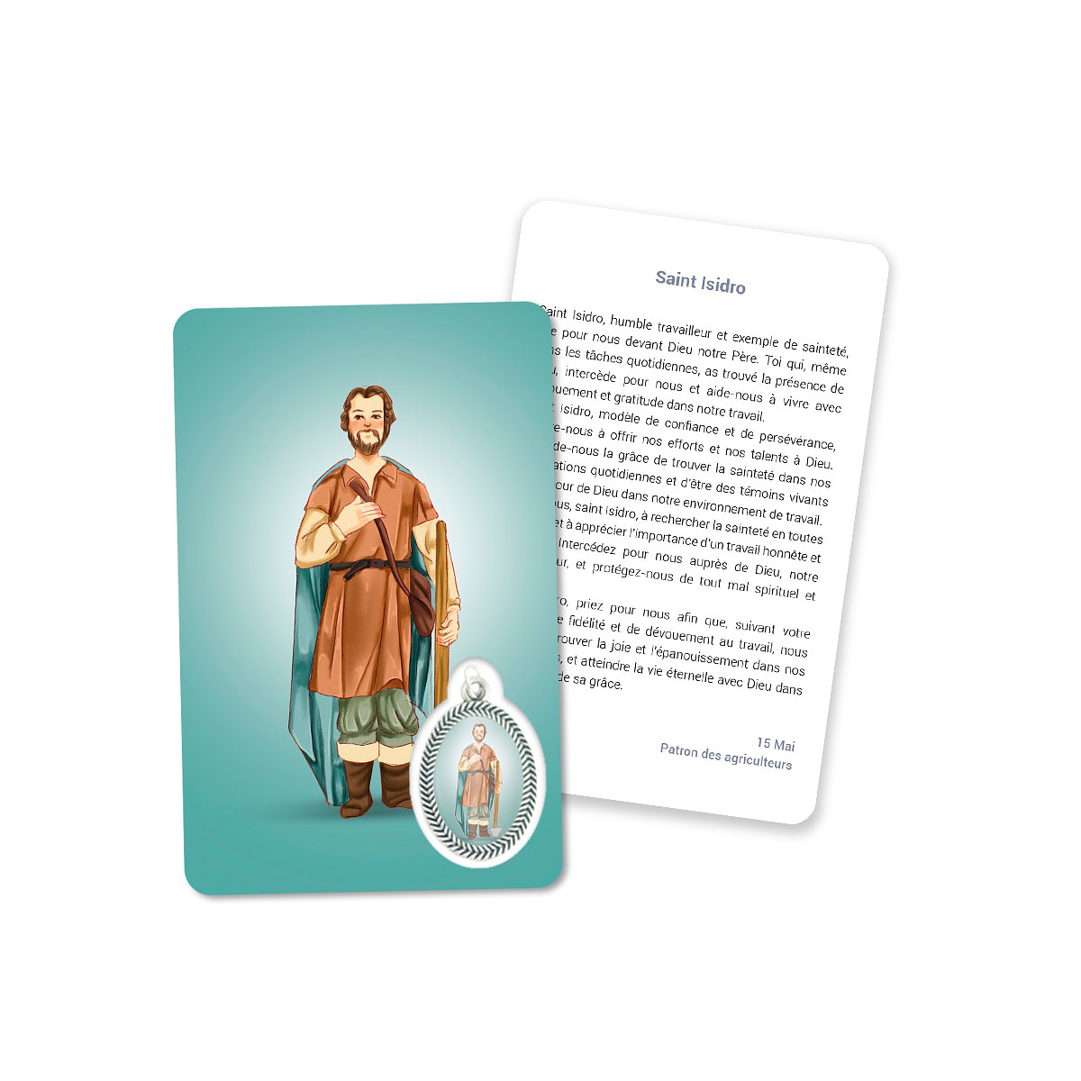 Prayer's card to Saint Isidore