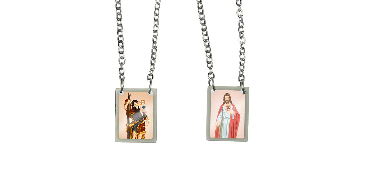 Saint Christopher Stainless Steel Scapular