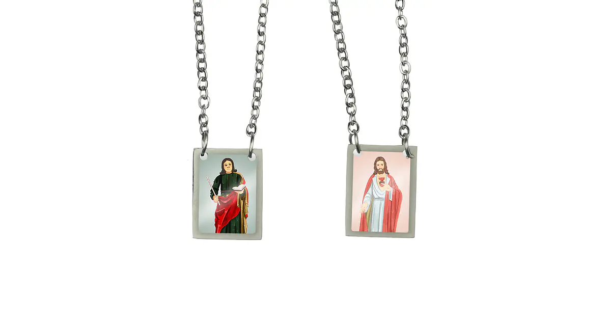 Saint Faustinus Stainless Steel Scapular