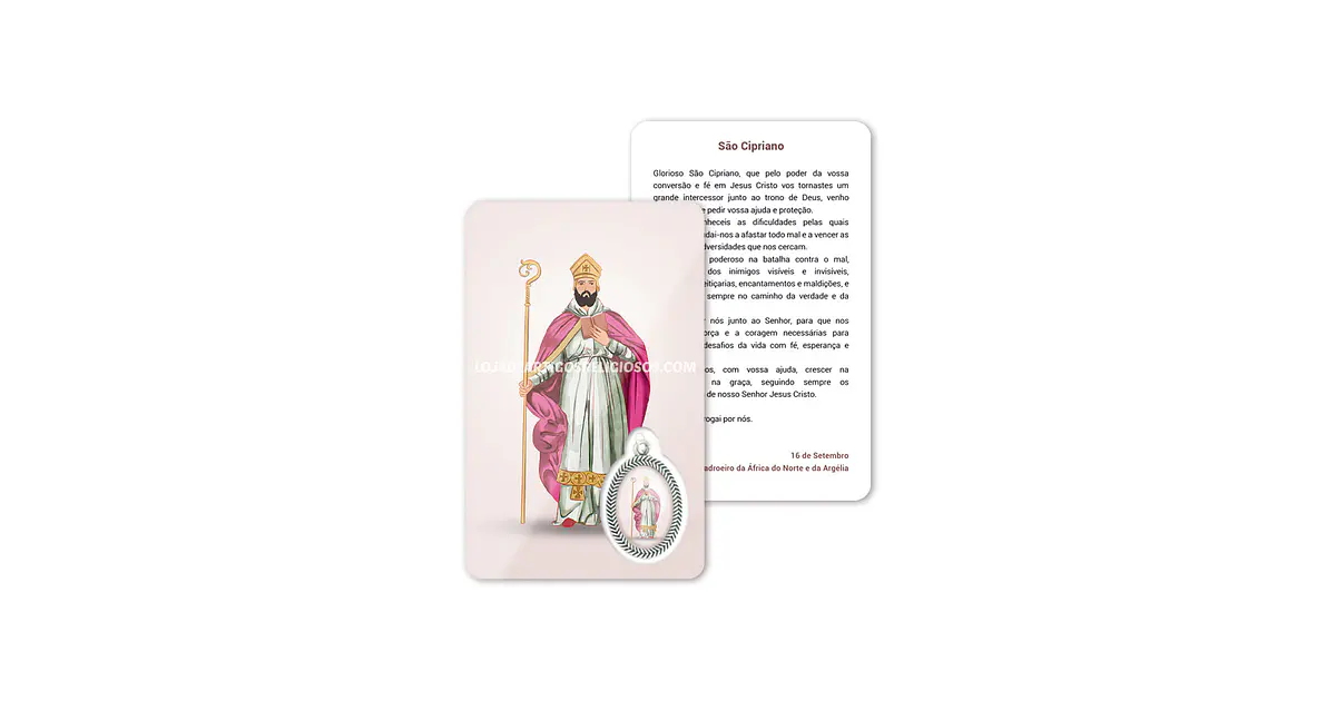 Saint Cyprian prayer card