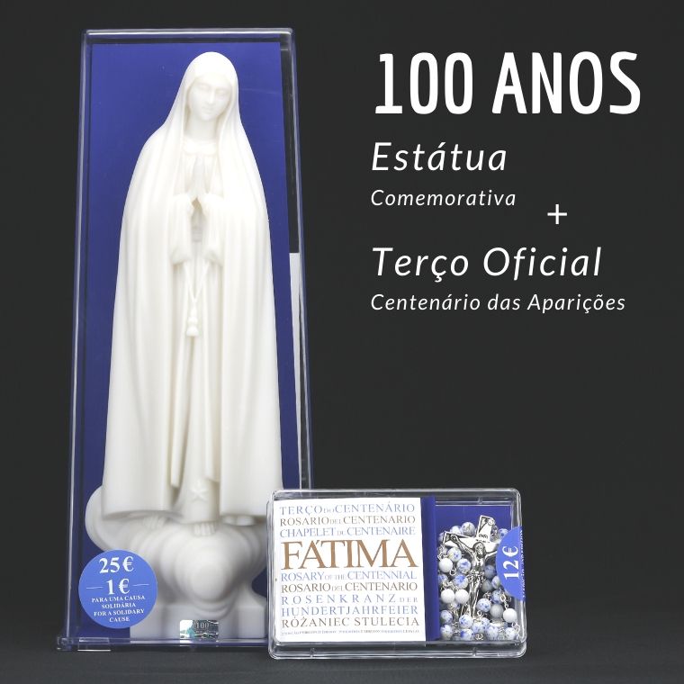 Terço e imagem dos 100 anos de Fátima