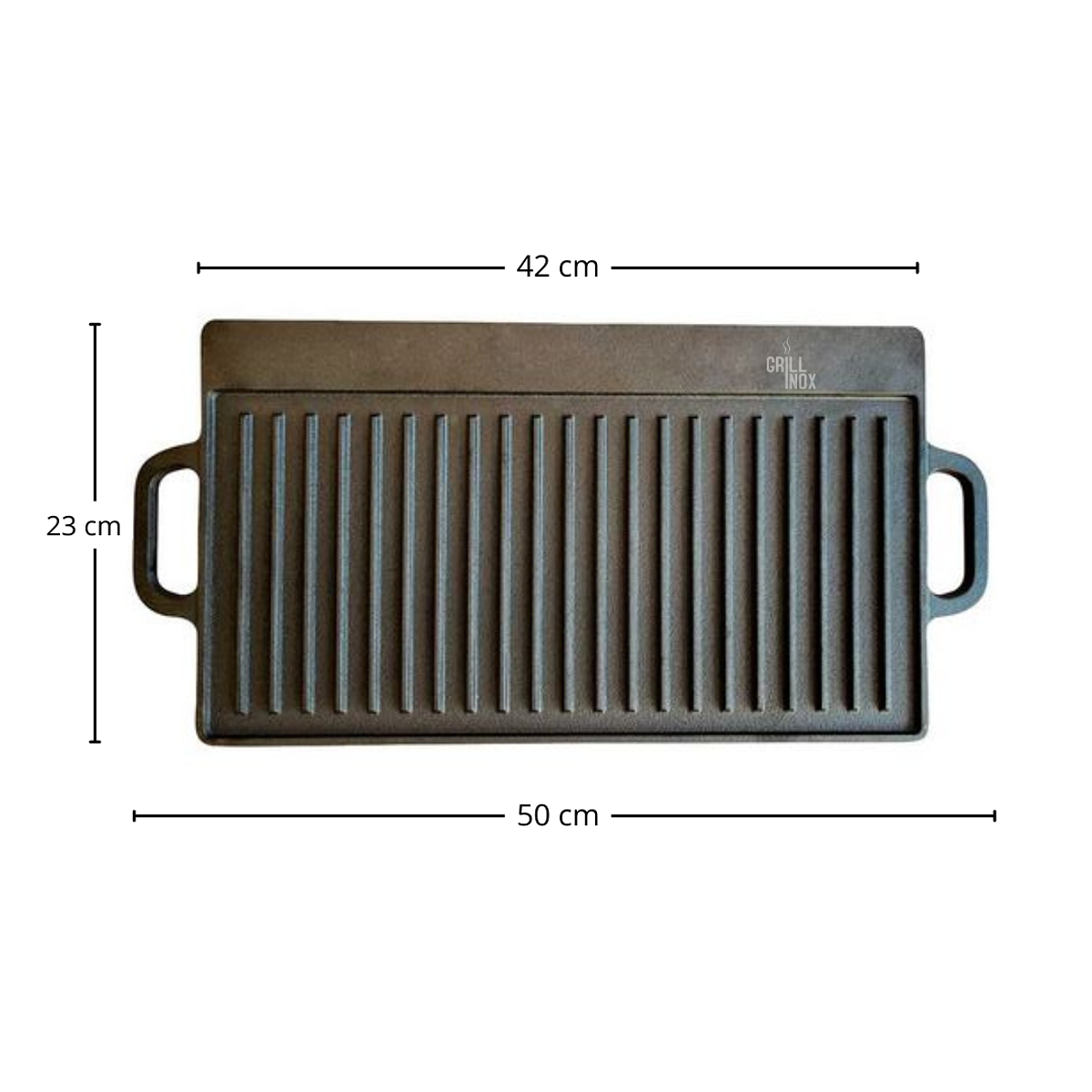 Plancha Reversible Fierro Fundido 50×23 Cms