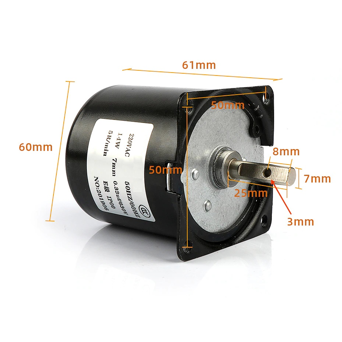 Motor Spiedo 30 kilos 2,5 RPM - MAYORISTA