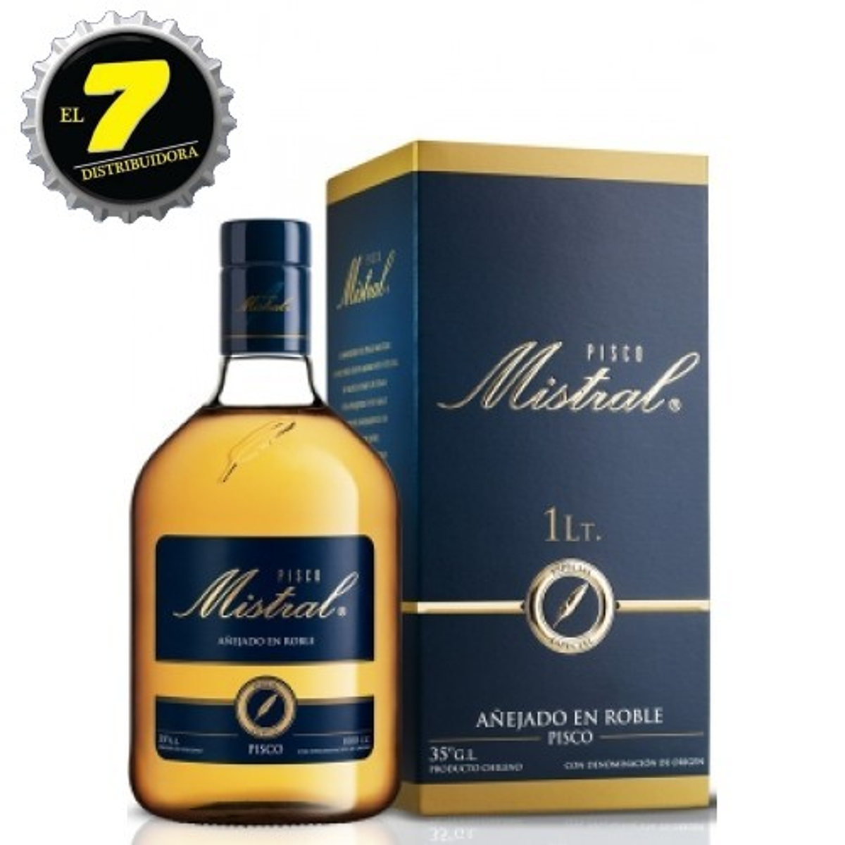 Pisco Mistral de 1 Lt