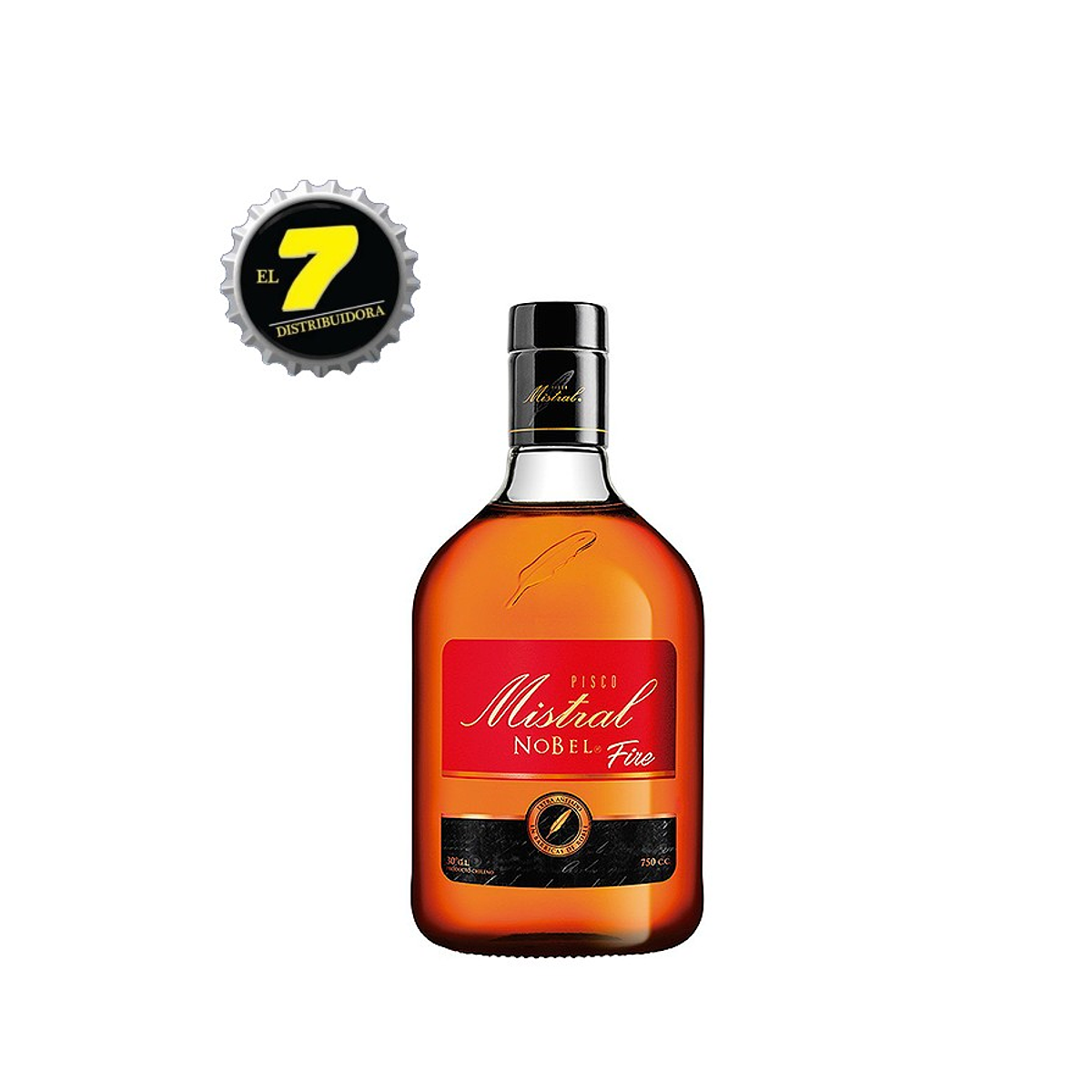 Pisco Mistral Nobel Fire 750 CC