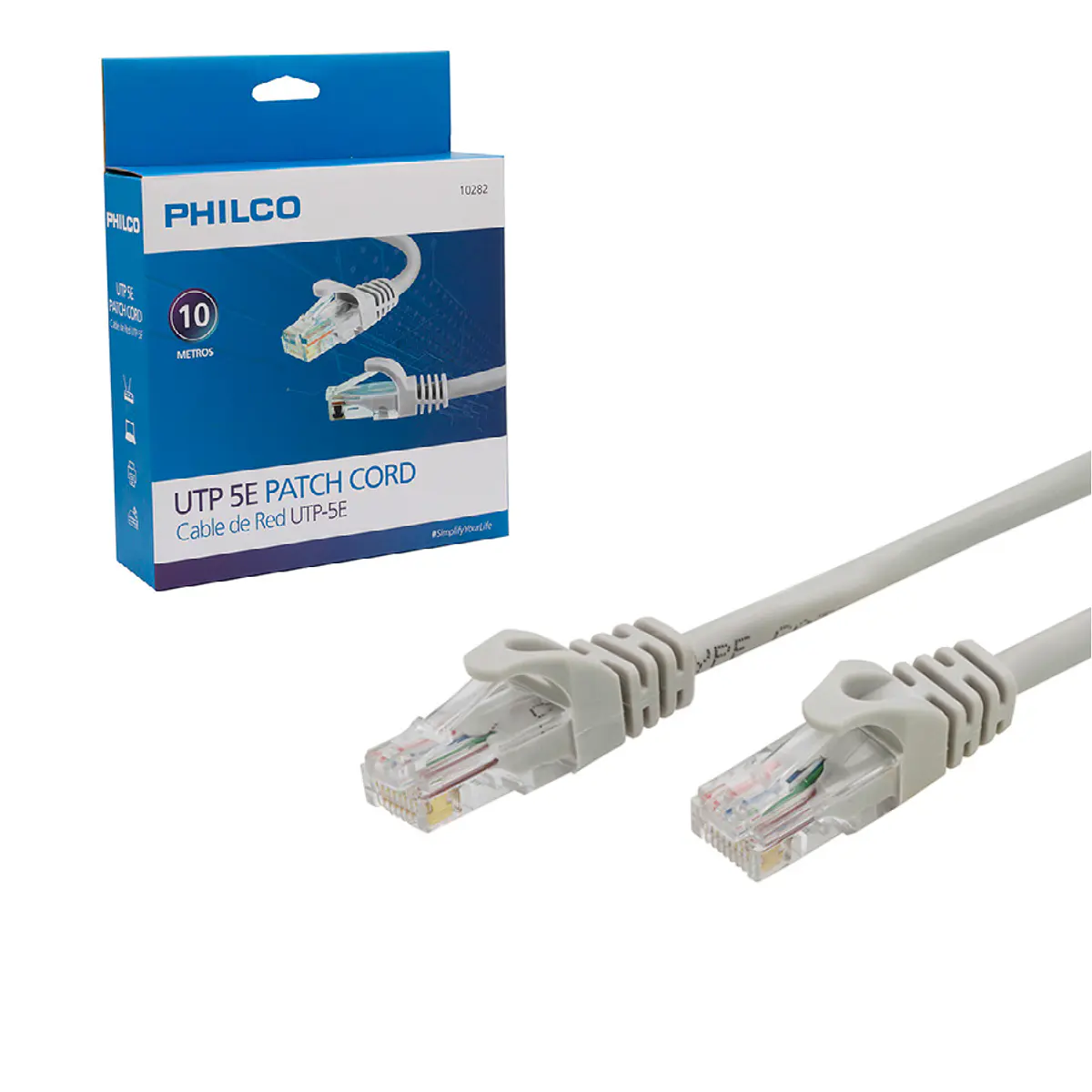 CABLE DE RED 10 MTS CAT. 5E PHILCO