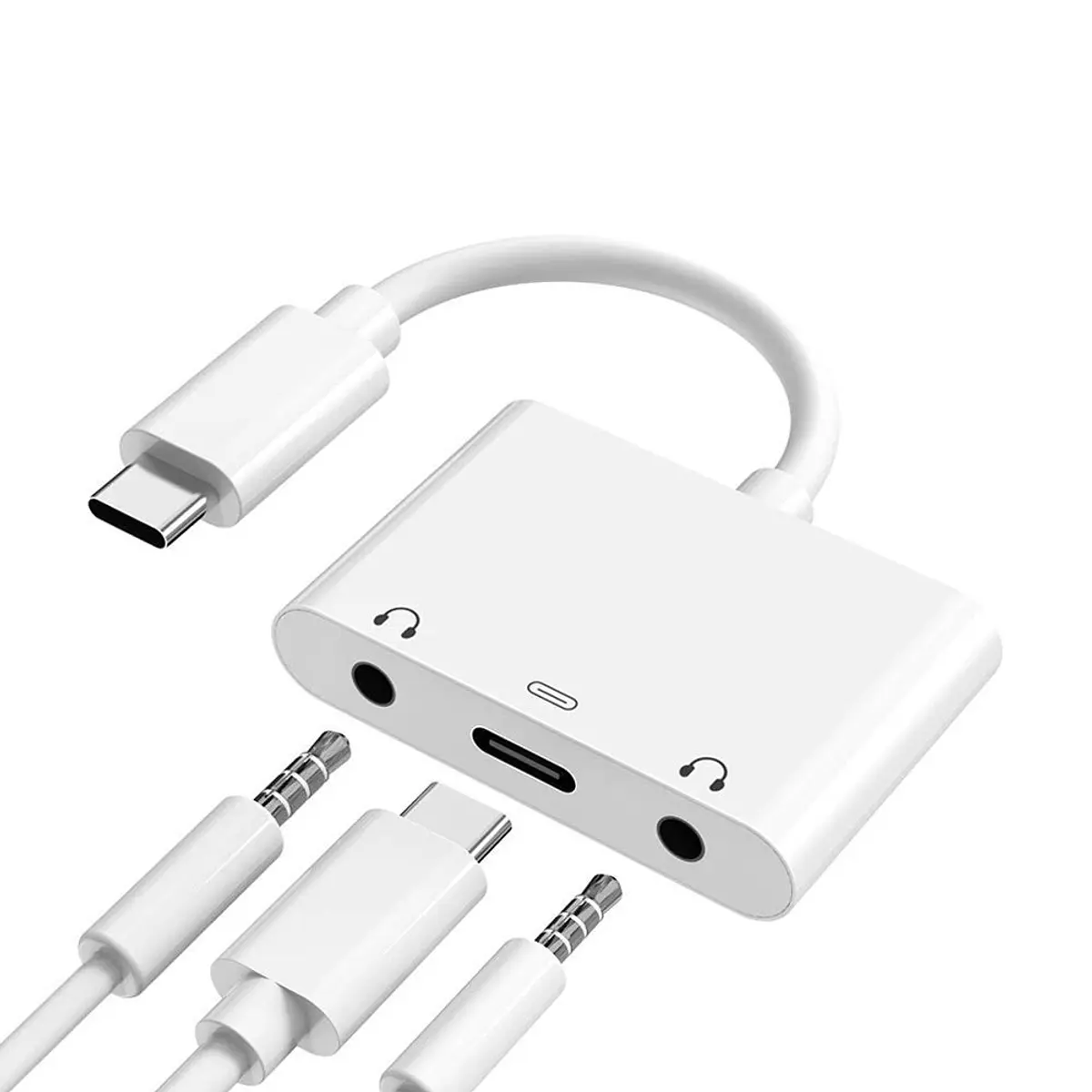 HUB USB-C A JACK 3.5 X2 + USB-C