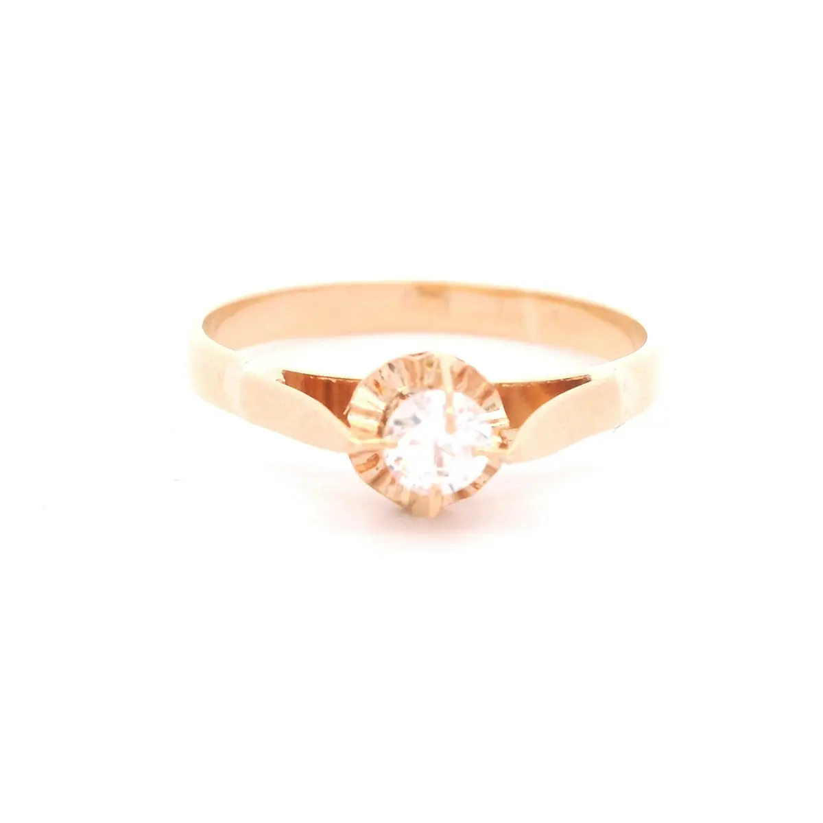 Anillo Oro Amarillo Chatón 18K Talla 19
