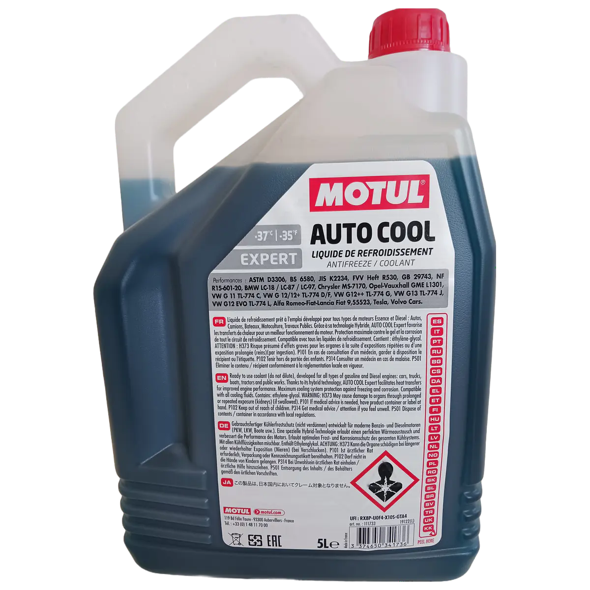 Anticongelante Motul Auto Cool Expert -37*C -35*F. 5L