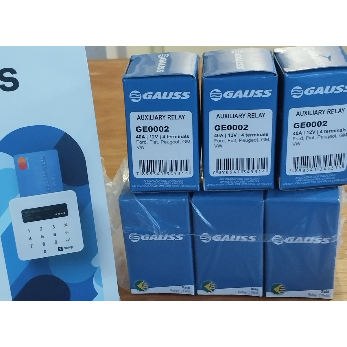 Relay 12V, 4 Patas 40Amp Marca GAUS