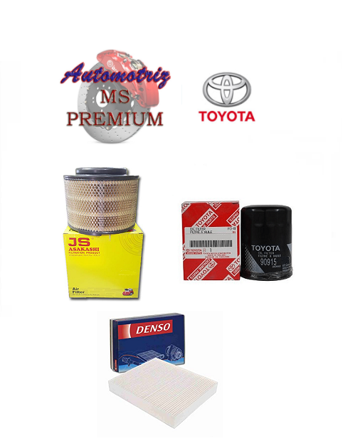 KIT Filtros Aceite Aire Polen Toyota Hilux 2.5 y 3.0
