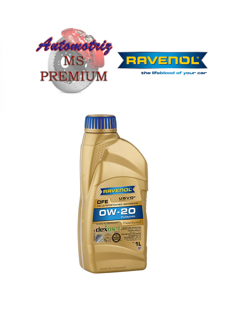 Aceite Ravenol DFE 0W20 Full sintético 1 Lt LEXUS Ilsac GF6A