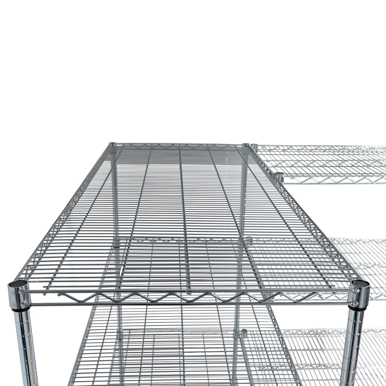 Estante En L Acero Cromado 61X(91/152)X160 Cm 4 Repisas