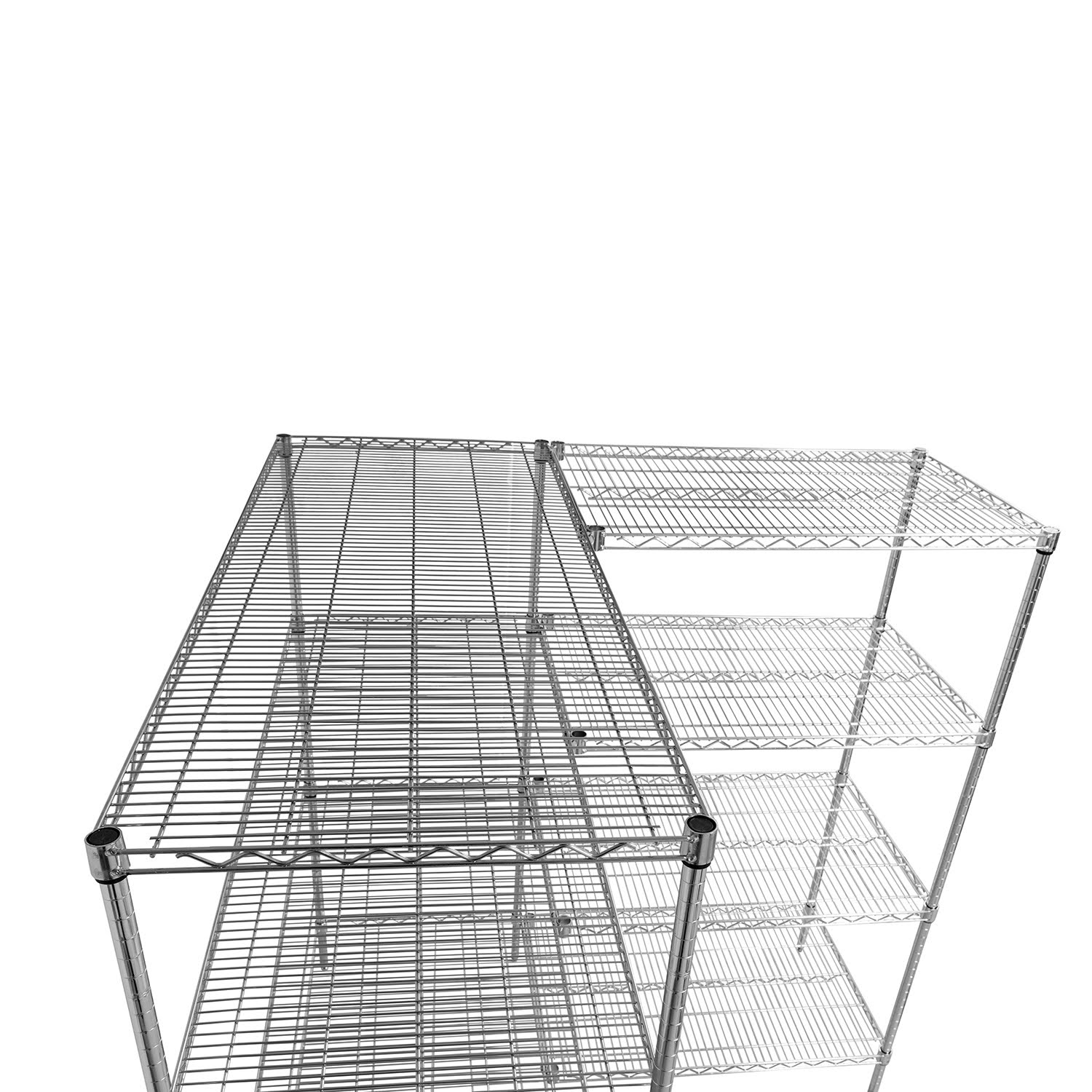 Estante En L Acero Cromado 61X(91/152)X188 Cm 5 Repisas