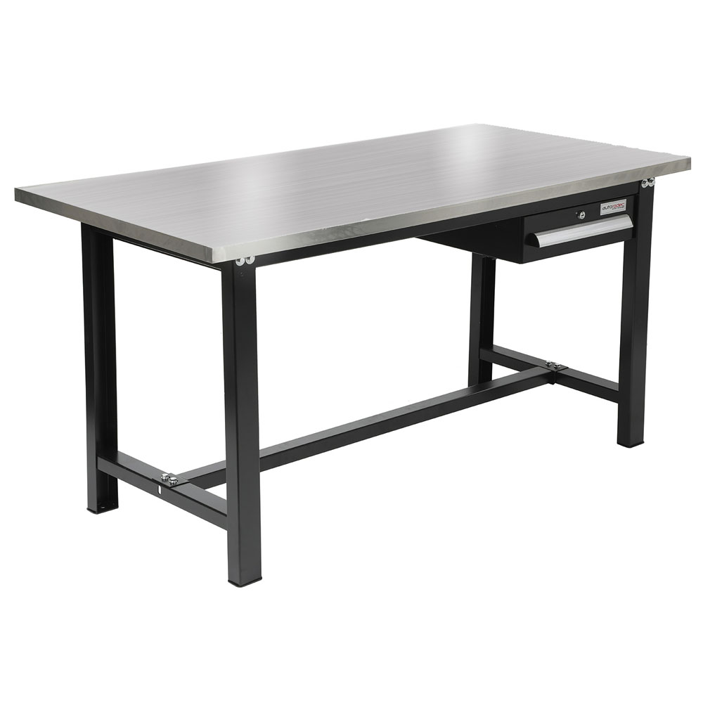 Meson De Trabajo 150X75X78 Cm Cubierta De Acero Inoxidable